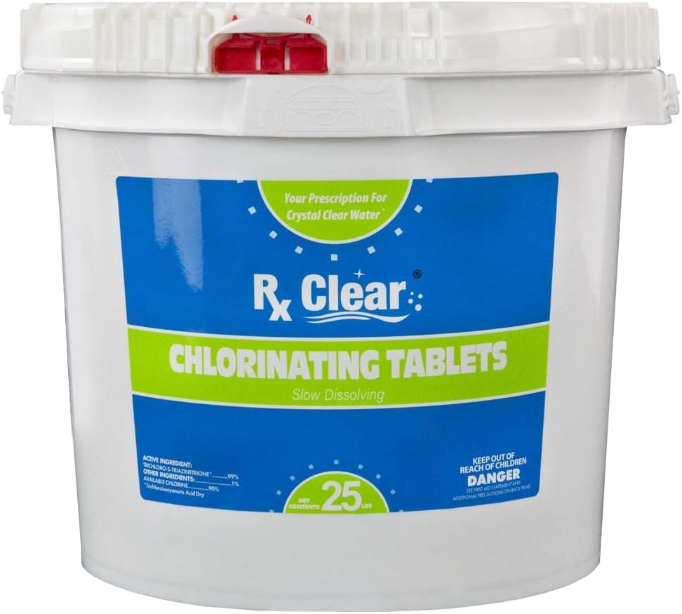 Rx Clear 3 Inch Stabilized Chlorine Tablets 25 Pounds | Individual ...